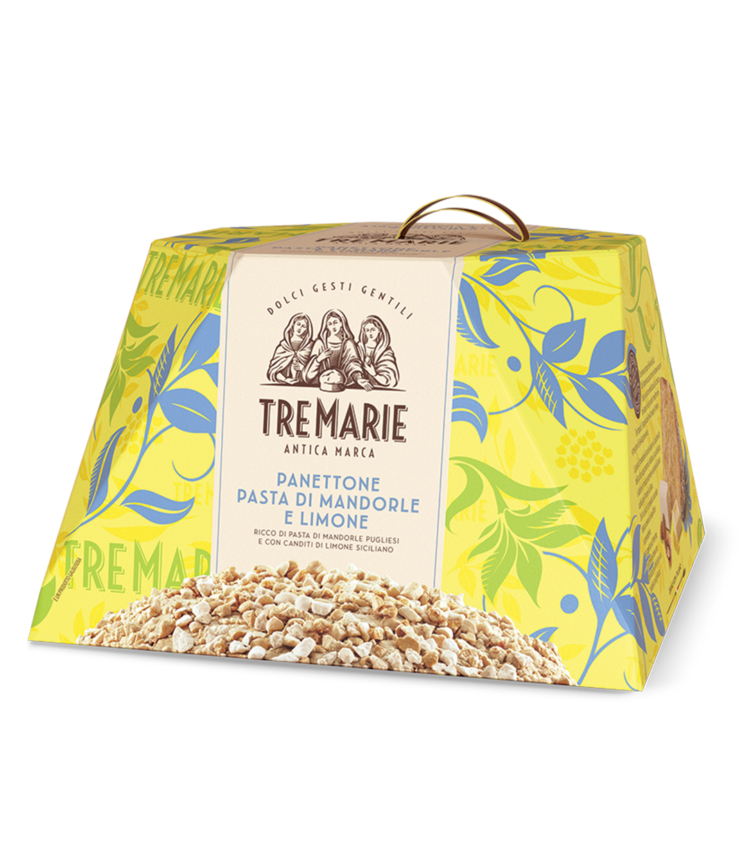 Tre Marie - Panettone con Pasta di Mandorle e Limone - 850g – Mercato ...